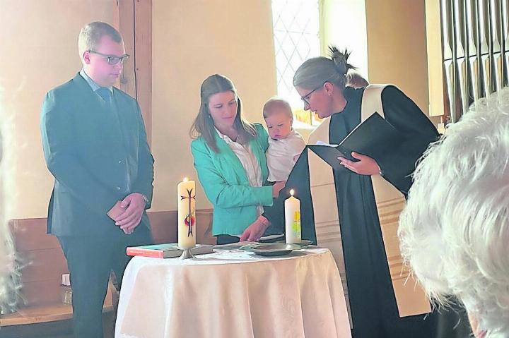 Der jüngste Abländschner wurde an Ostern getauft